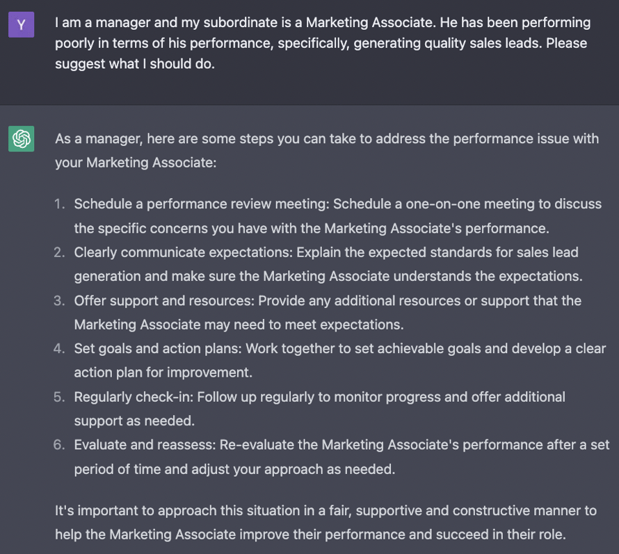 Exploring ChatGPT for People Management and Leadership | EngageRocket